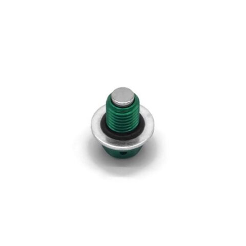 Oil Sump Bolt – Drilled – Magnetic – Green | DBRacing